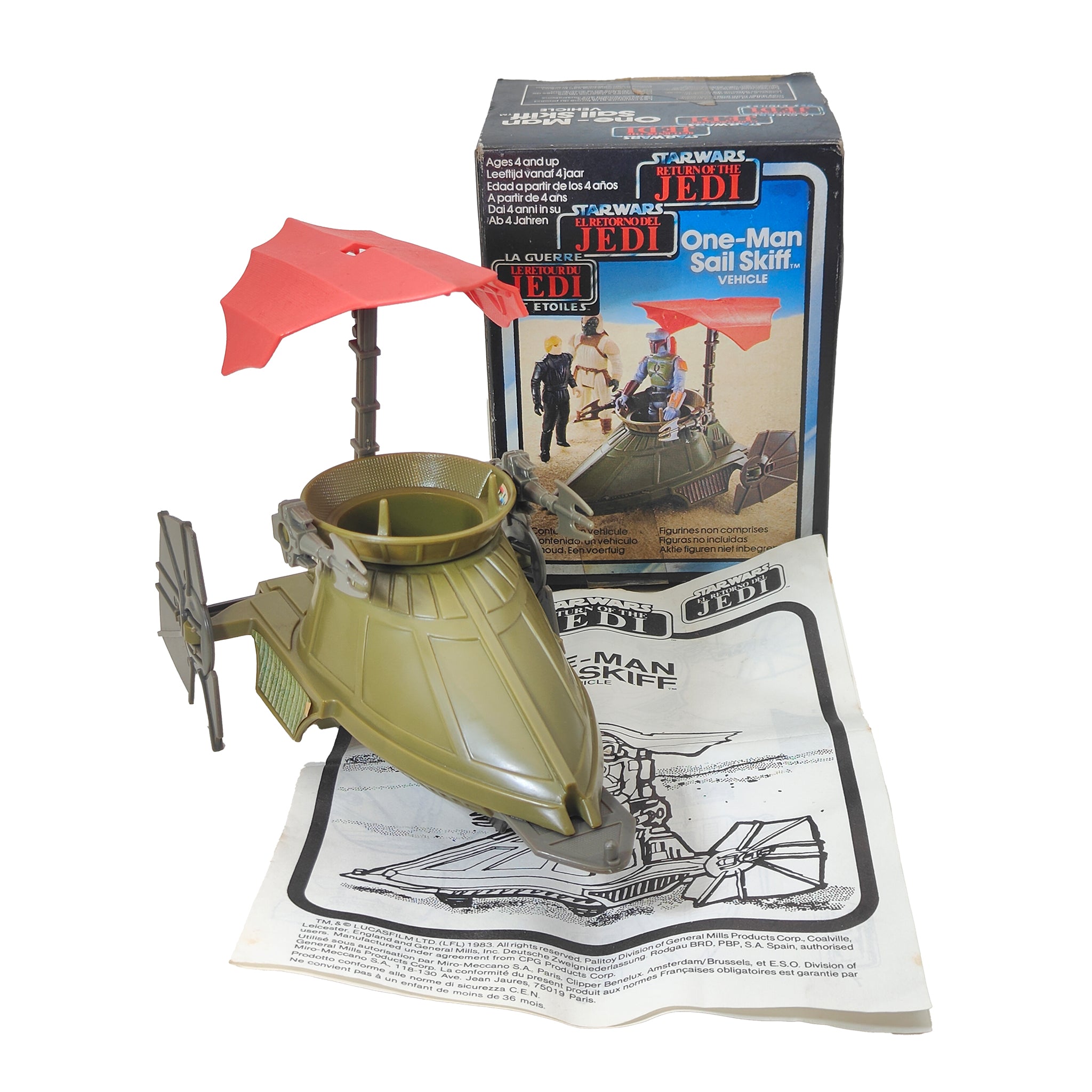 Star Wars ROTJ One Man Sail Skill Vehicle 3.75 Inch Scale Palitoy 1984 ...
